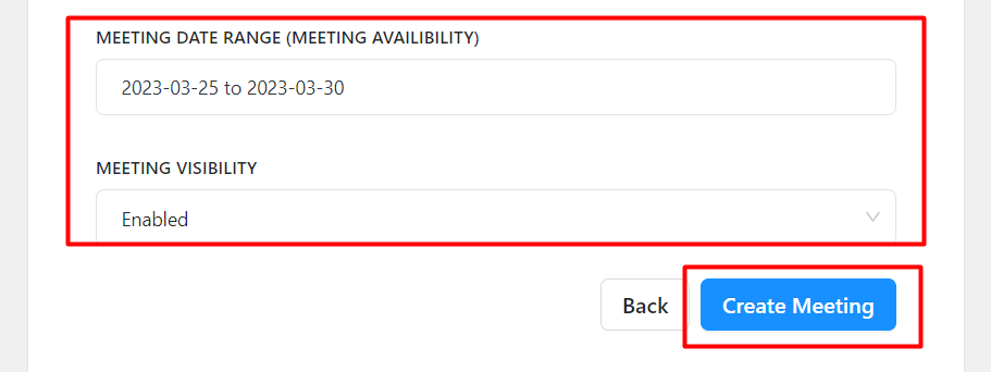 Creating Meeting – Timetics
