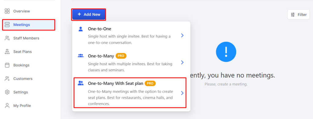 Creating Meeting – Timetics