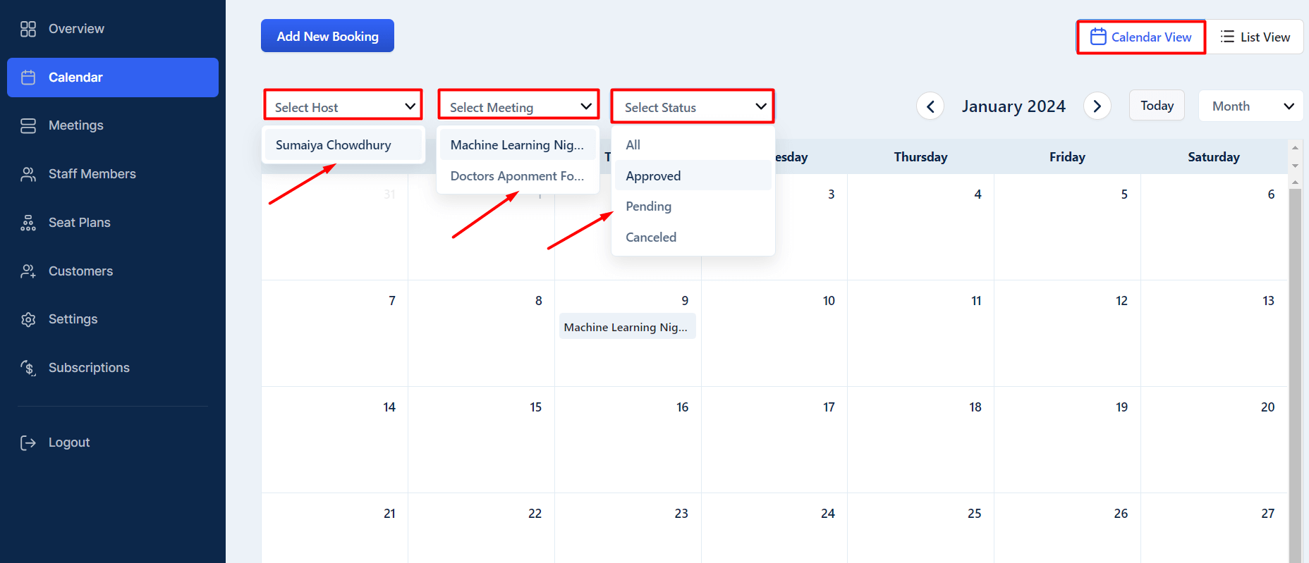 Calendar – Timetics