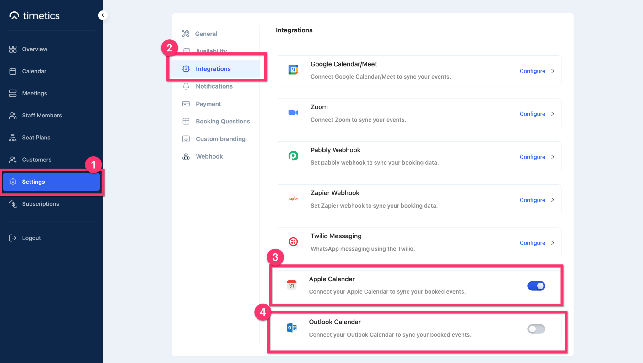 Apple & Outlook Calendar Integration – Timetics